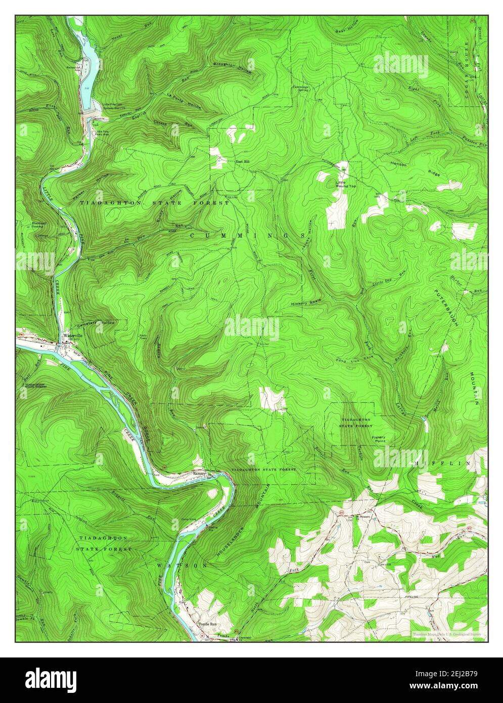 Map of waterville Cut Out Stock Images & Pictures - Alamy