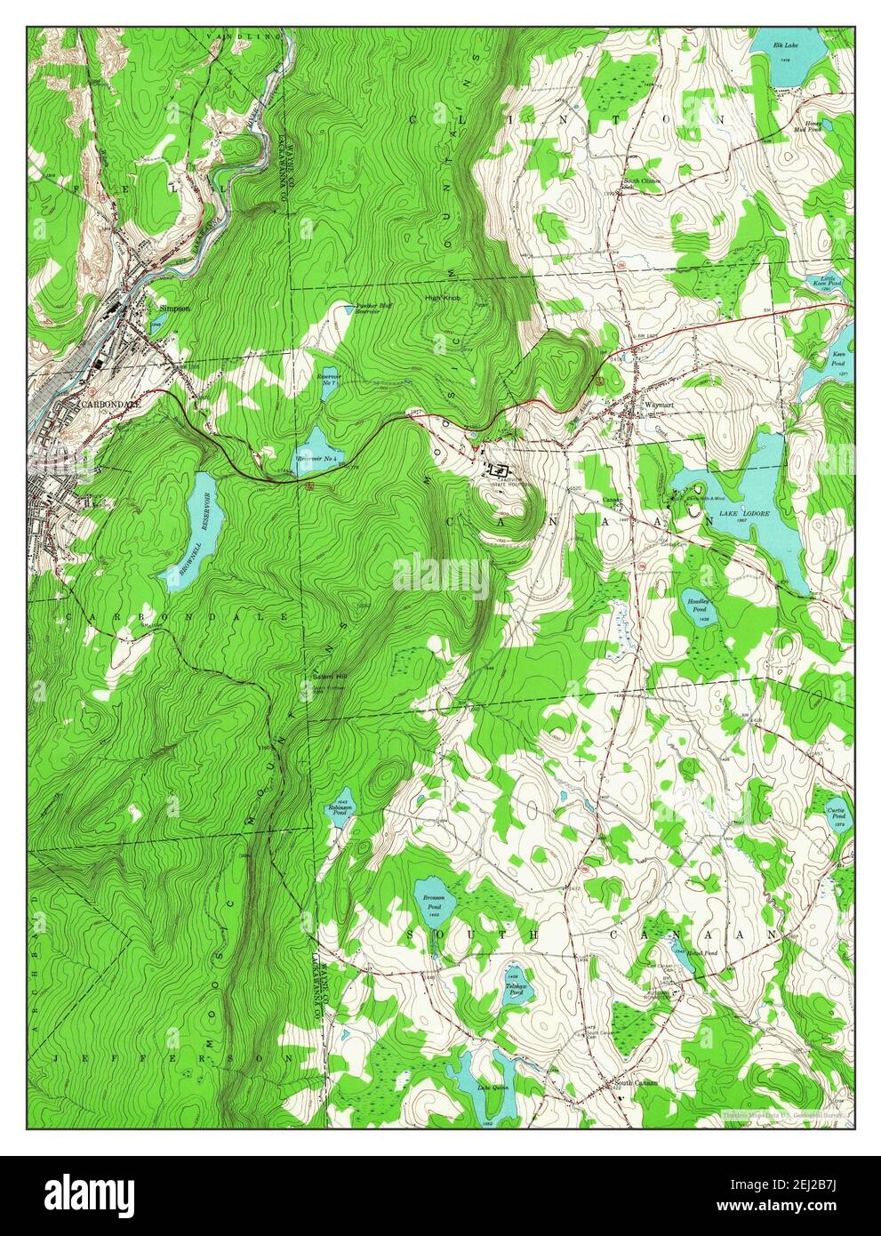 Map of waymart Cut Out Stock Images & Pictures - Alamy