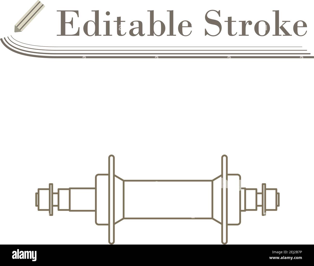 Bike Hub Icon. Editable Stroke Simple Design. Vector Illustration Stock ...