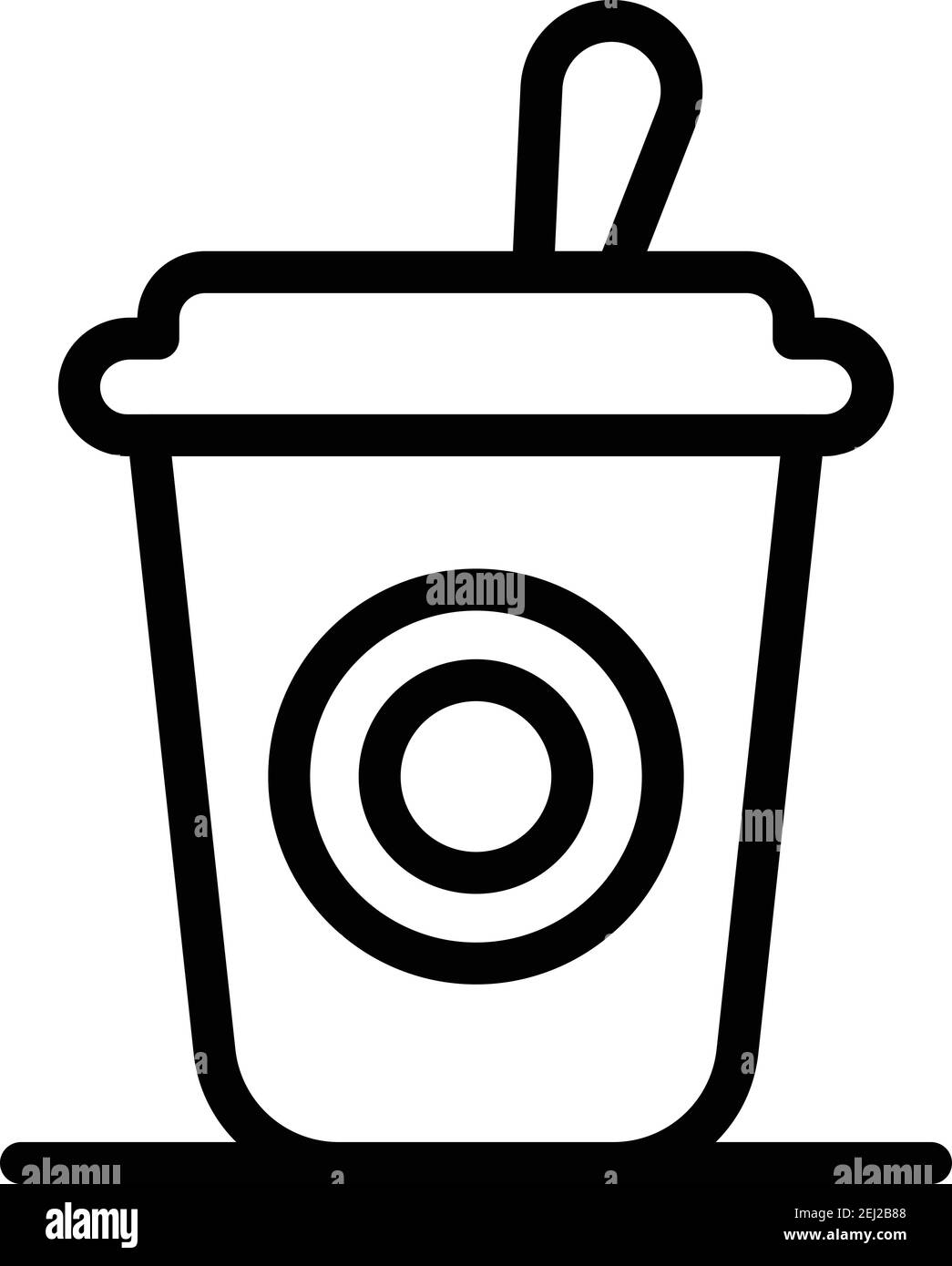 Yogurt glass icon. Outline yogurt glass vector icon for web design ...