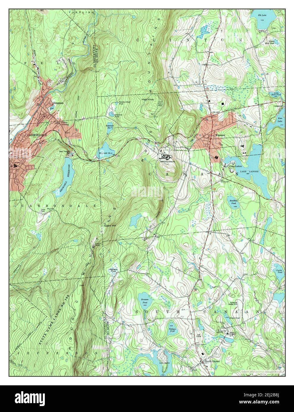 Map of waymart hi-res stock photography and images - Alamy