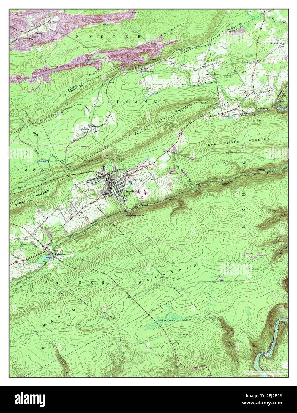 Weatherly, Pennsylvania, map 1948, 1:24000, United States of America by ...