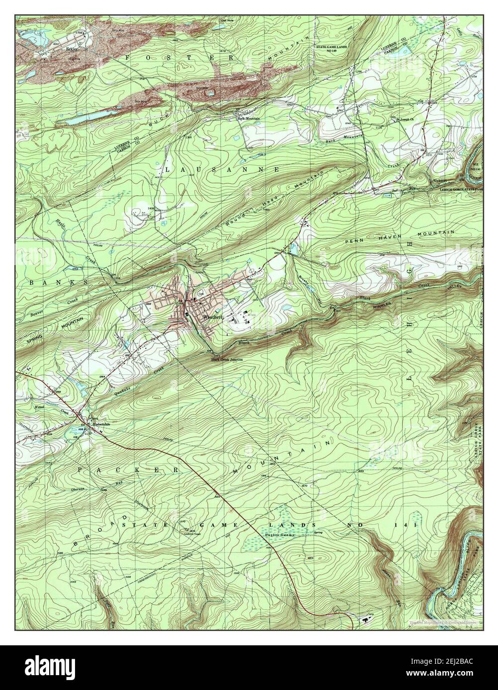 Weatherly, Pennsylvania, map 1999, 1:24000, United States of America by ...