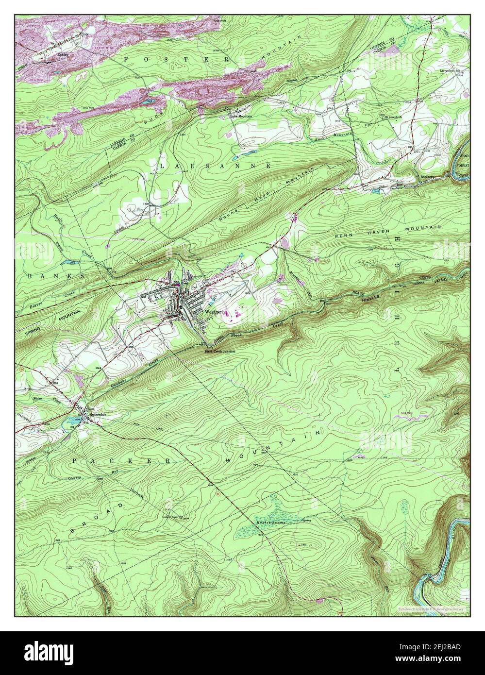 Weatherly, Pennsylvania, map 1948, 1:24000, United States of America by ...