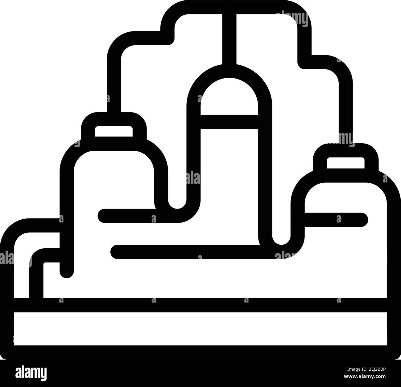 Milk factory icon. Outline milk factory vector icon for web design ...