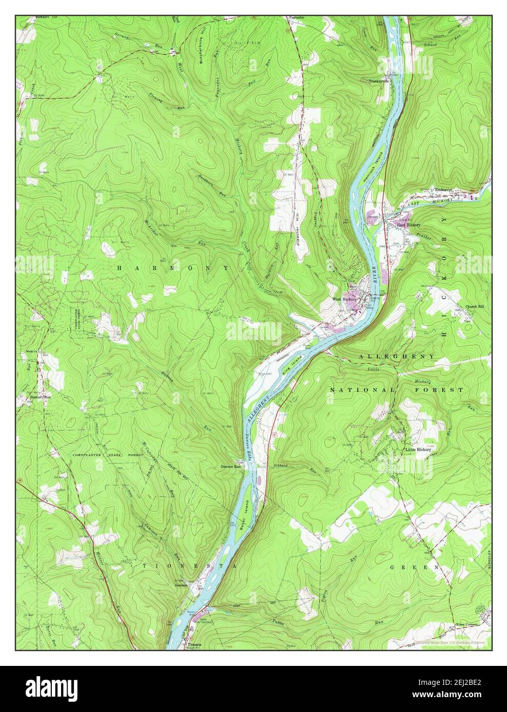 West Hickory, Pennsylvania, map 1966, 1:24000, United States of America ...
