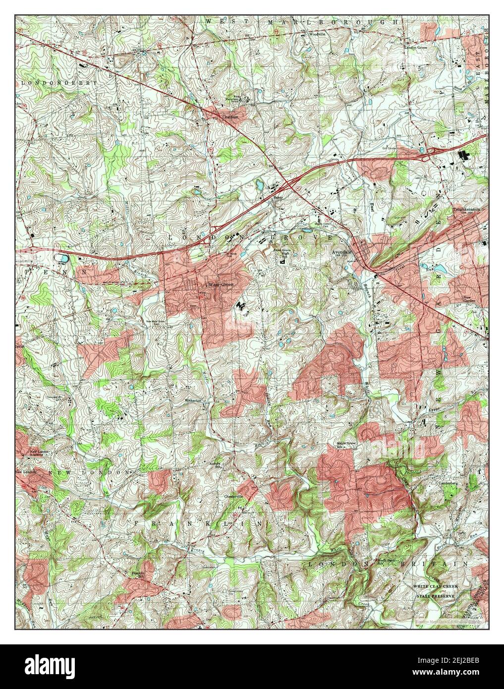 West Grove, Pennsylvania, map 1999, 1:24000, United States of America ...