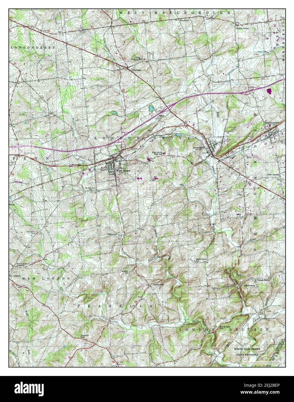 West grove pennsylvania map hi-res stock photography and images - Alamy