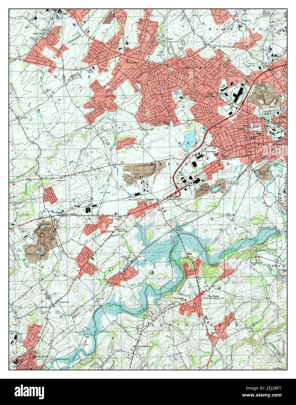 West York, Pennsylvania, map 1998, 1:24000, United States of America by ...