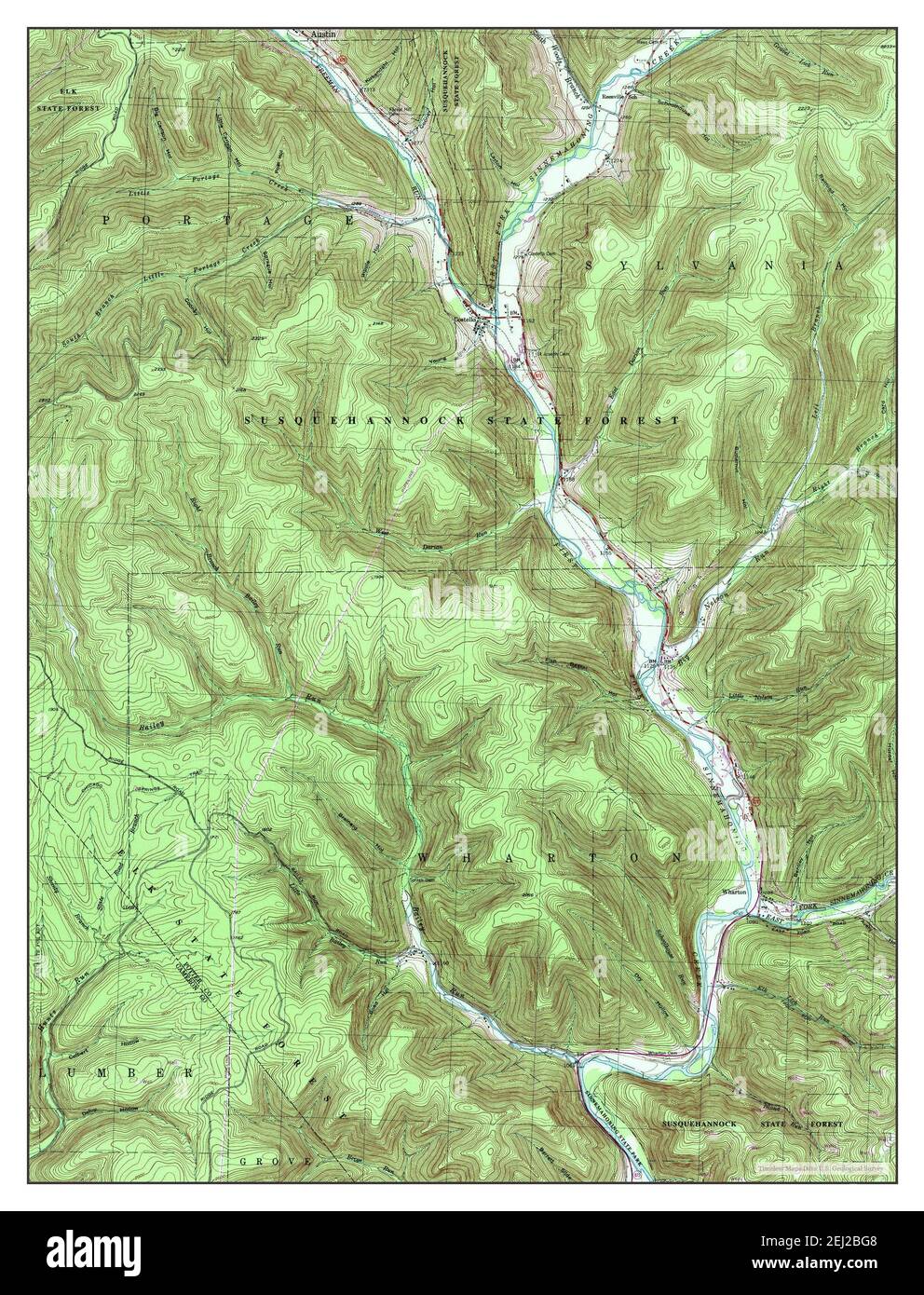 Wharton, Pennsylvania, map 1994, 1:24000, United States of America by ...