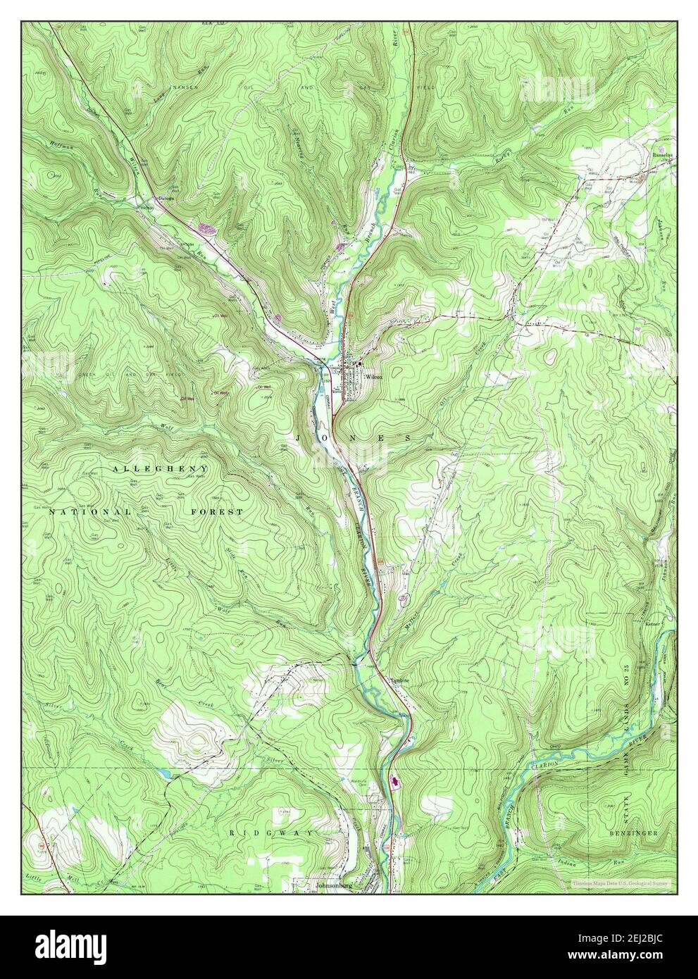 Wilcox pennsylvania map Cut Out Stock Images & Pictures - Alamy