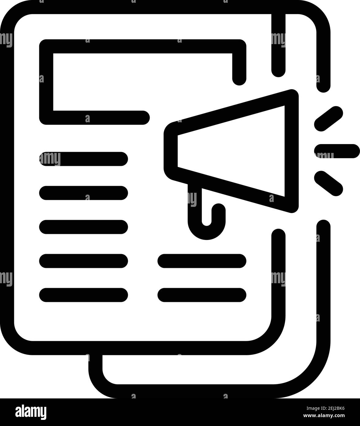 Marketing advertise icon. Outline marketing advertise vector icon for ...