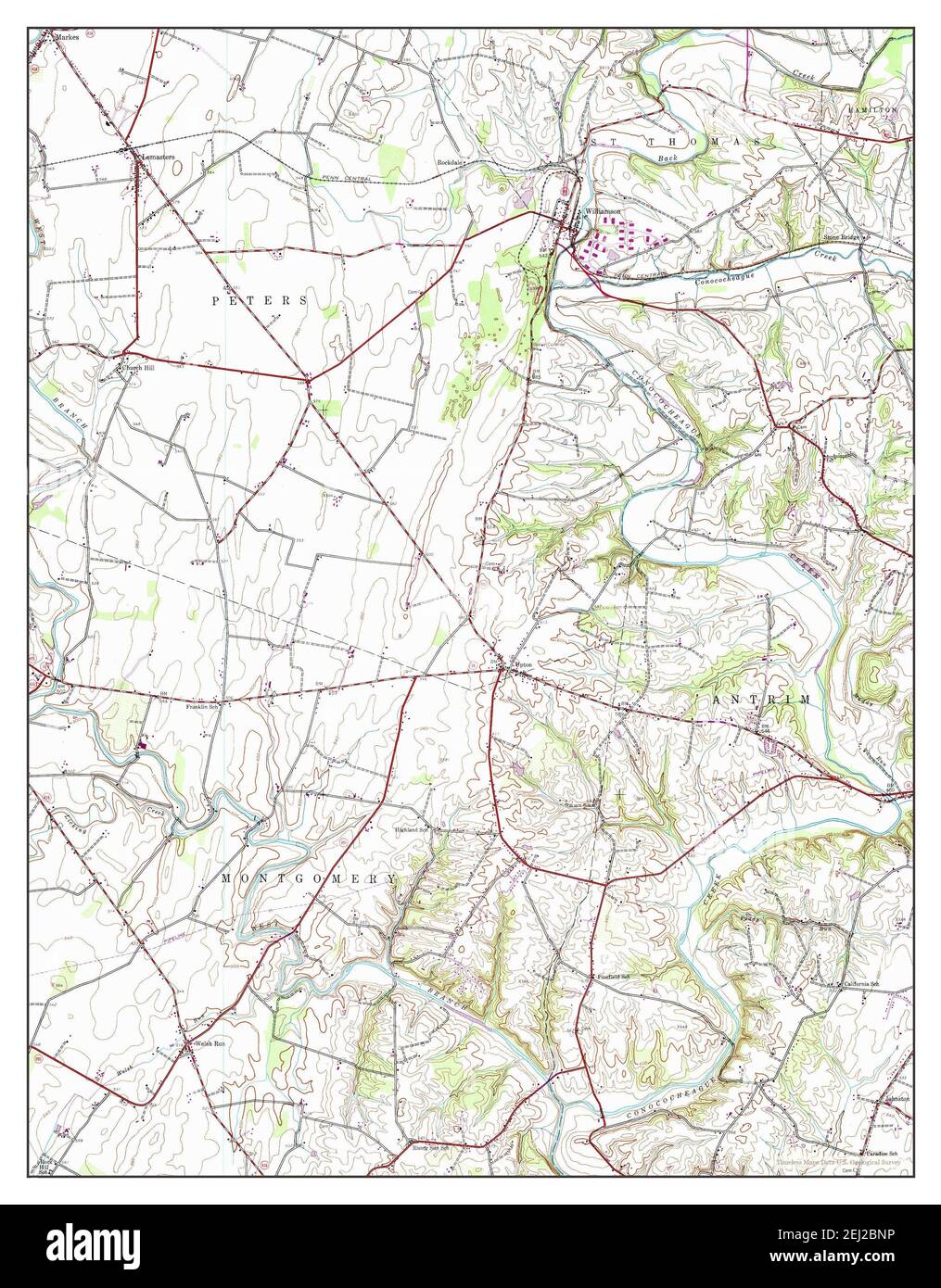 Williamson, Pennsylvania, map 1944, 1:24000, United States of America ...