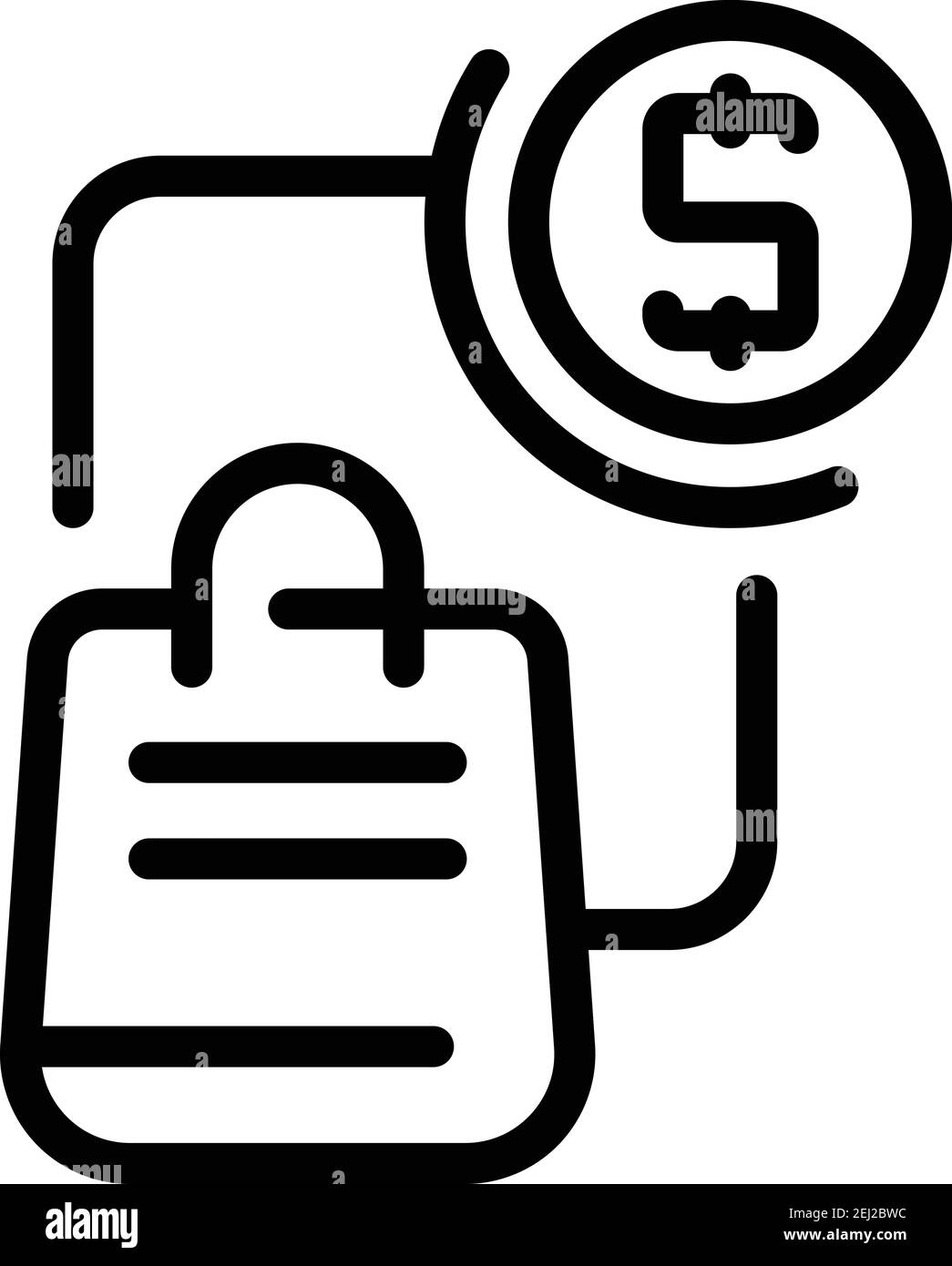 Product price icon. Outline product price vector icon for web design ...