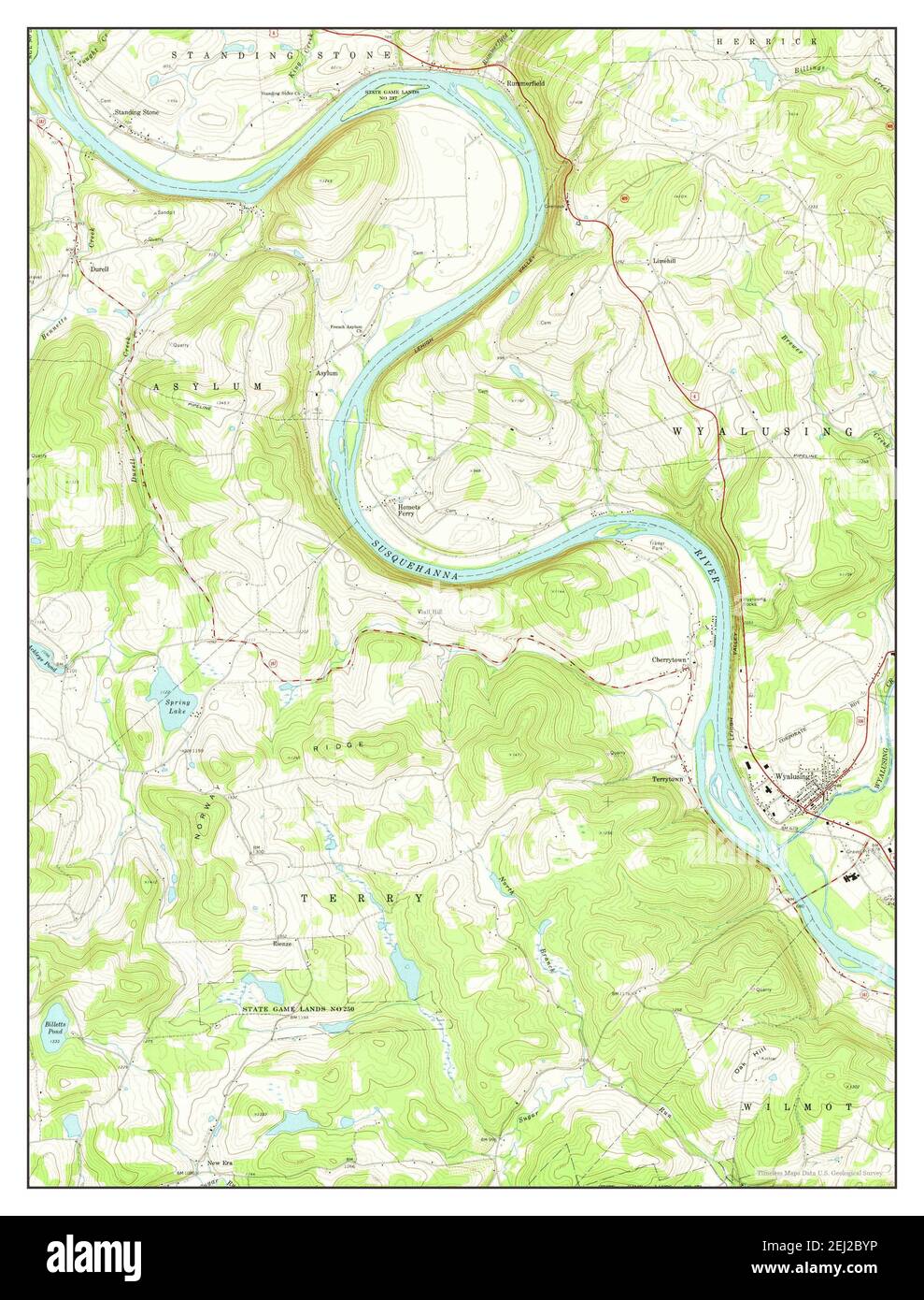 Map of wyalusing pennsylvania hi-res stock photography and images - Alamy