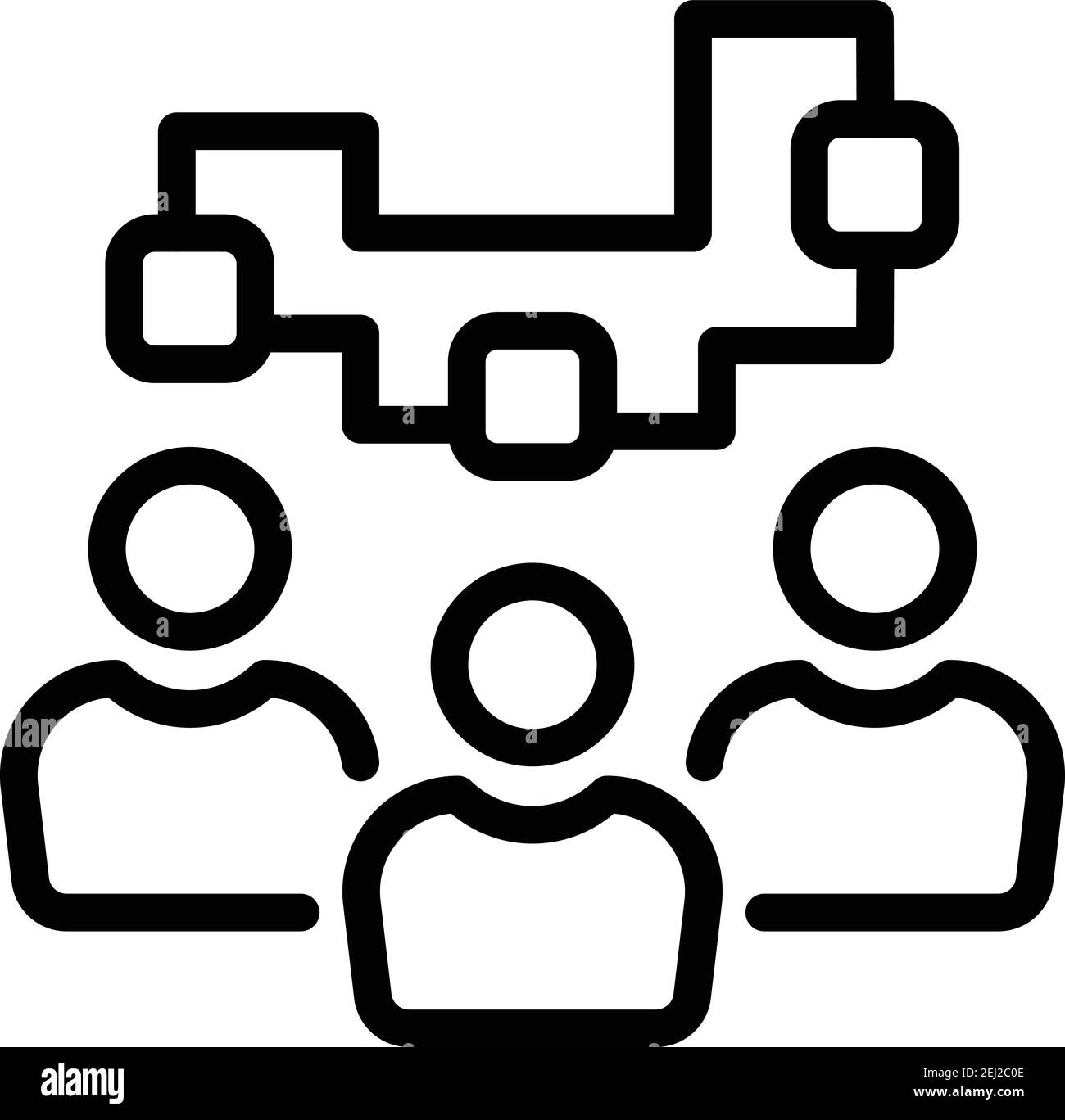 Market community icon. Outline market community vector icon for web ...