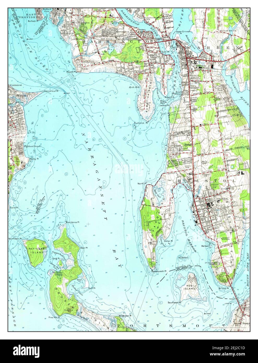 Bristol rhode island street Cut Out Stock Images & Pictures - Alamy