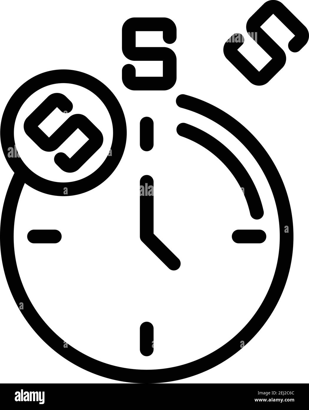 Timer price product icon. Outline timer price product vector icon for ...