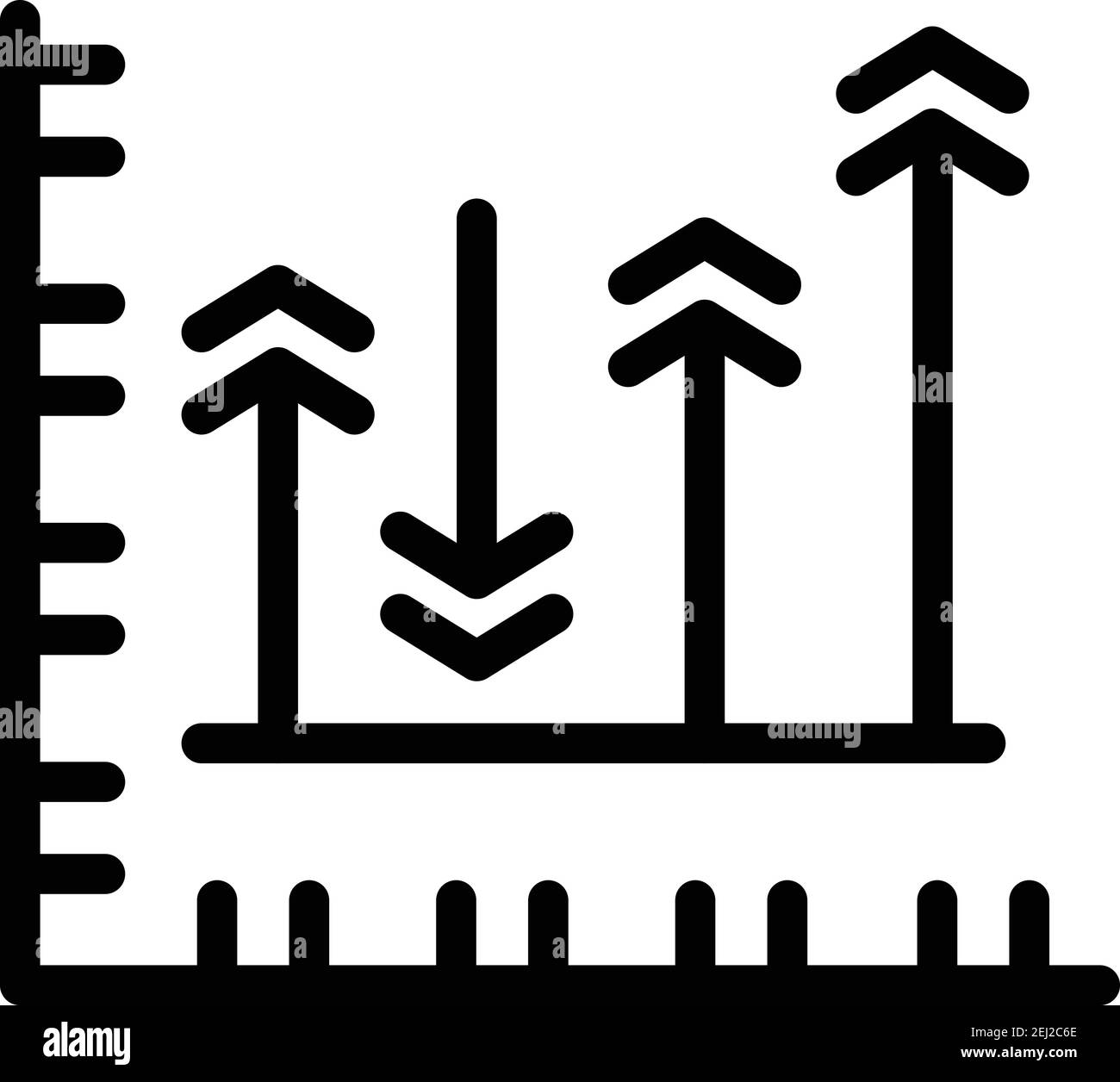 Marketing mix graph icon. Outline marketing mix graph vector icon for ...