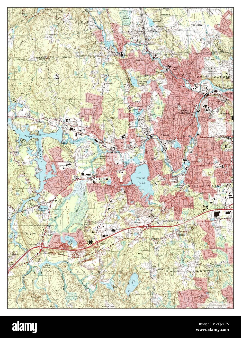 Crompton, Rhode Island, map 1995, 1:24000, United States of America by ...