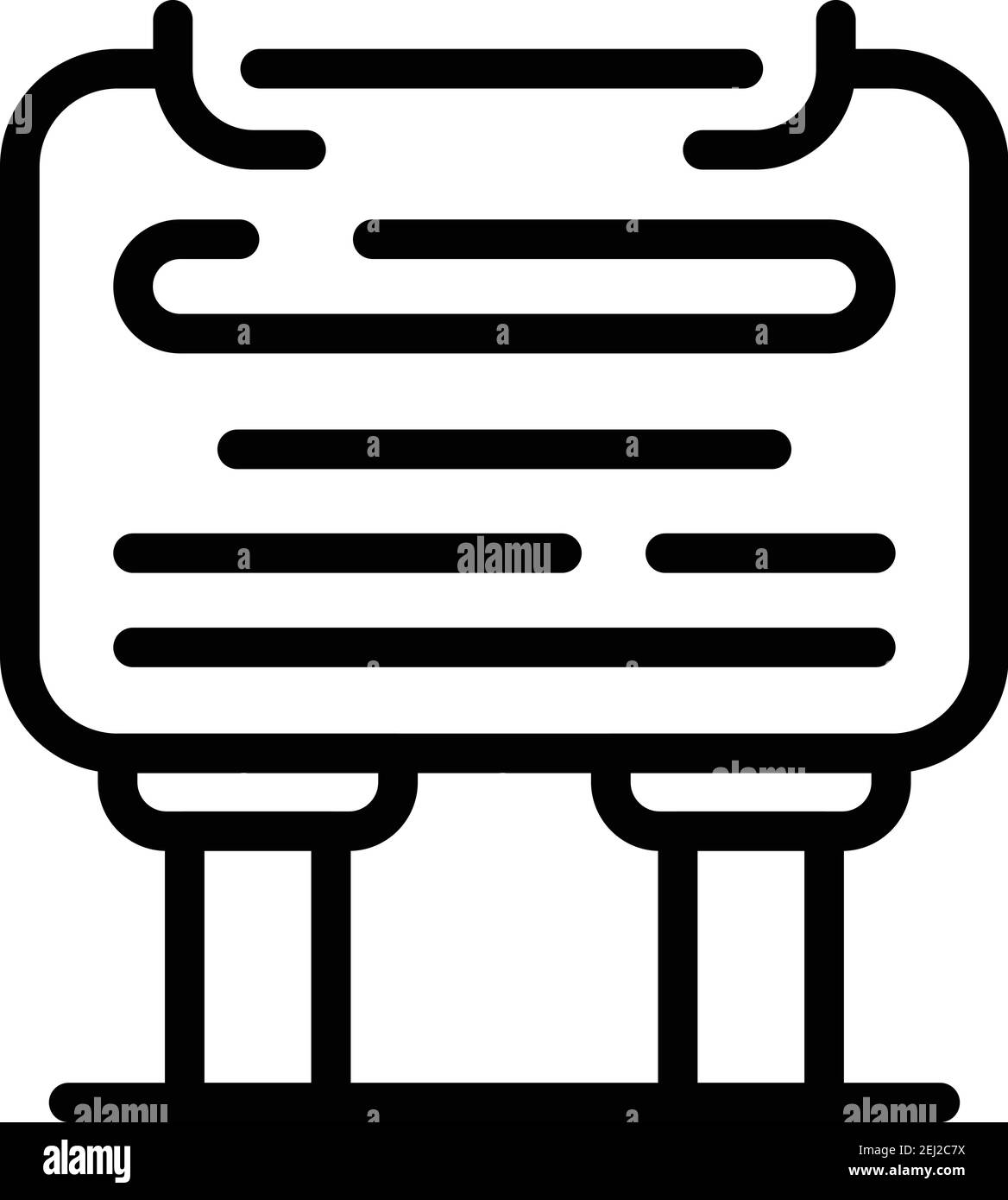 Advert Billboard Icon Outline Advert Billboard Vector Icon For Web Design Isolated On White