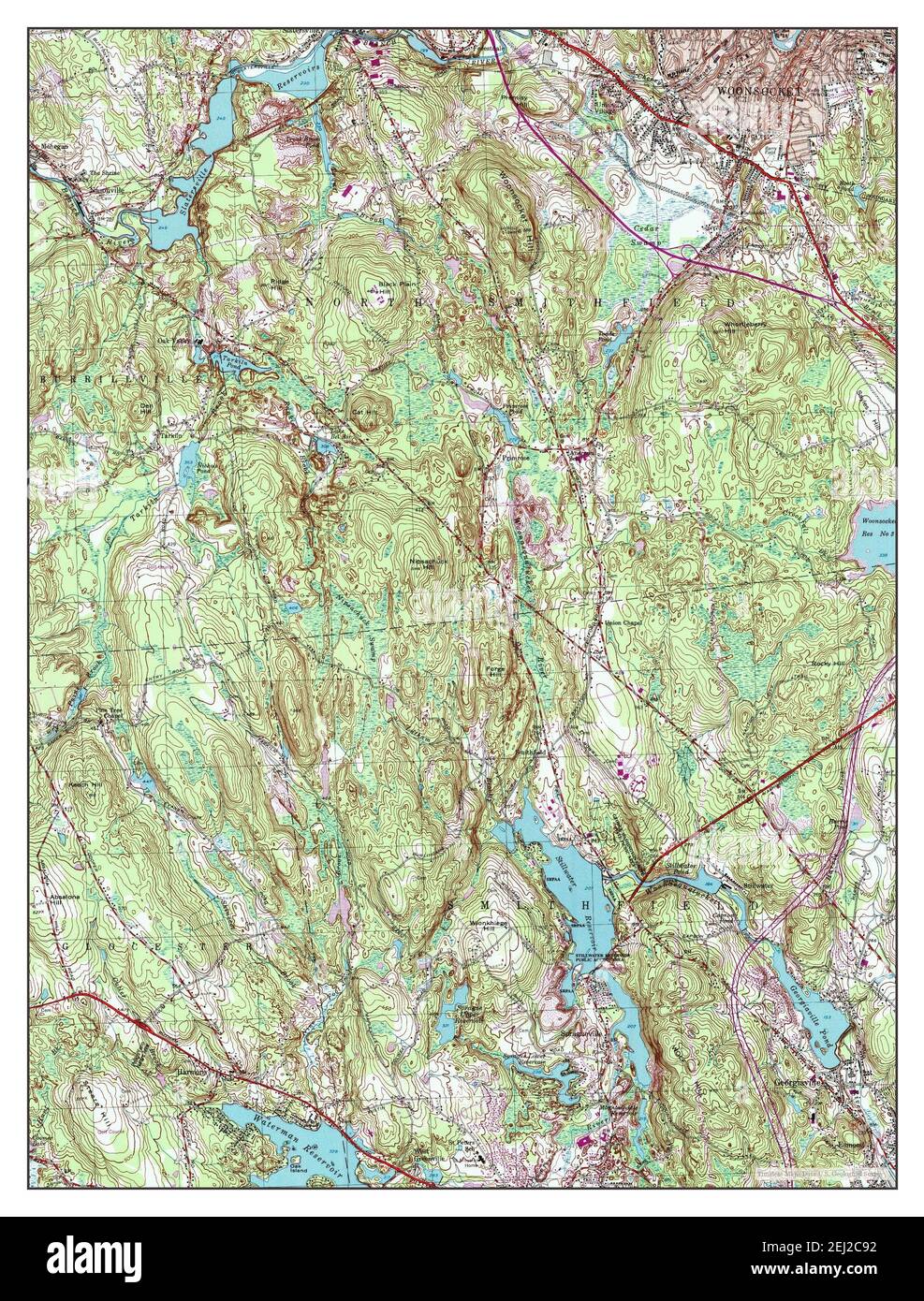 Georgiaville, Rhode Island, map 1999, 1:24000, United States of America ...