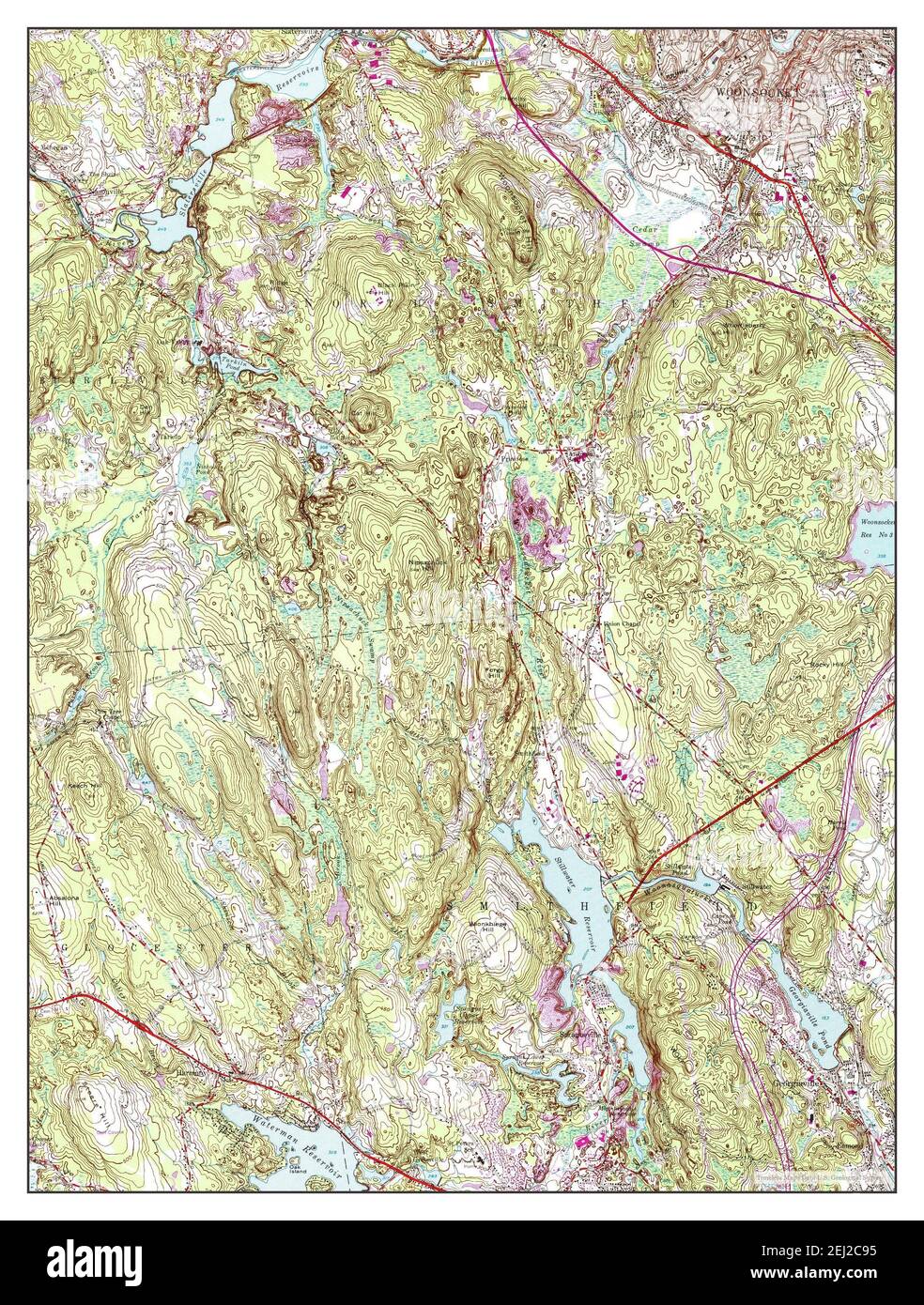 Georgiaville, Rhode Island, map 1954, 1:24000, United States of America ...
