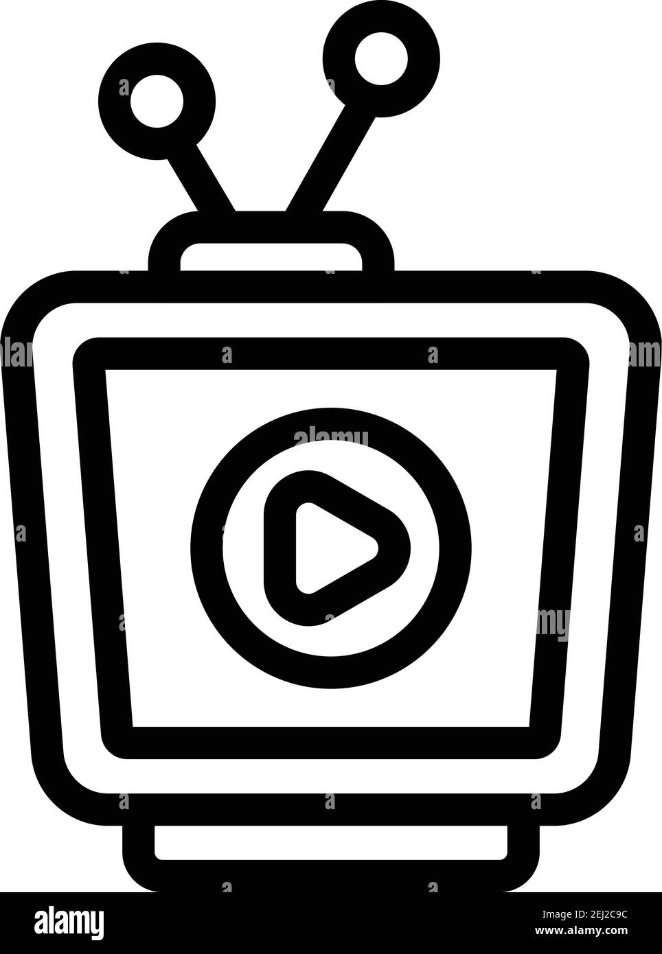 Tv advertising icon. Outline tv advertising vector icon for web design ...