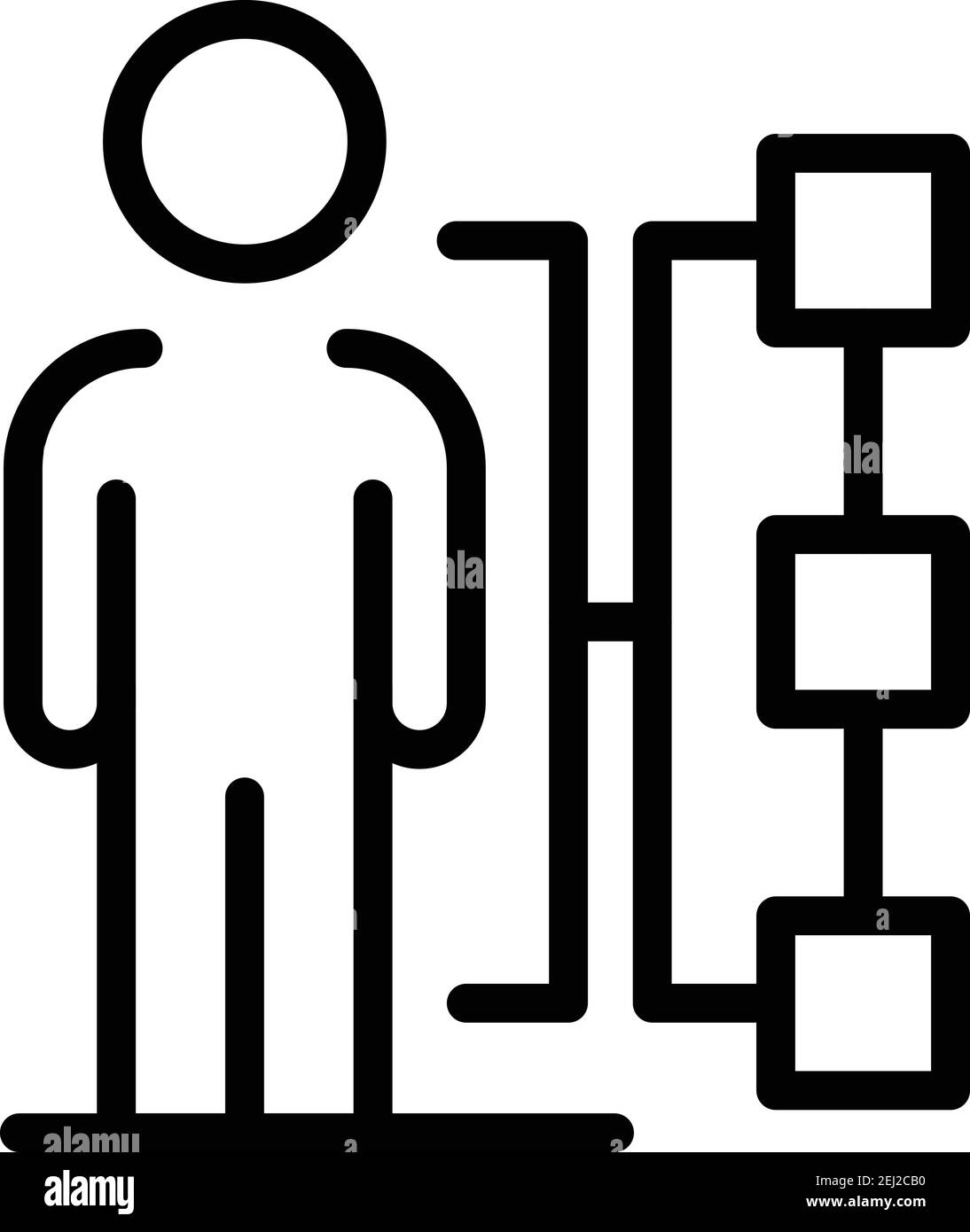 Customer targeting icon. Outline customer targeting vector icon for web ...