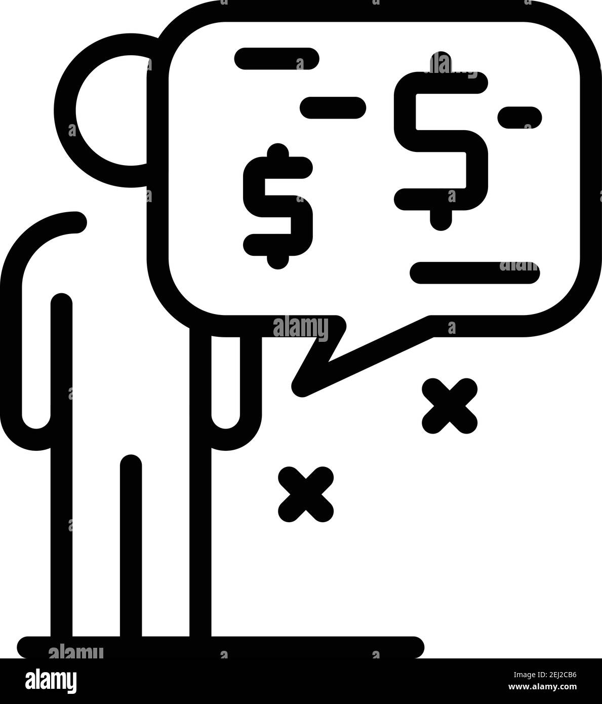 Customer profile icon. Outline customer profile vector icon for web ...