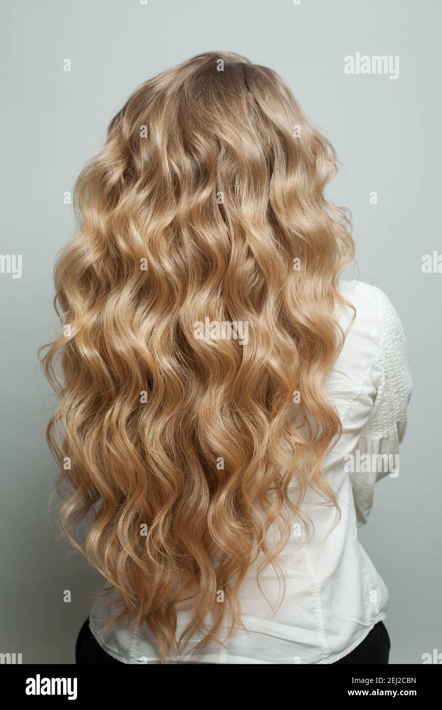 Wavy Hair Back View