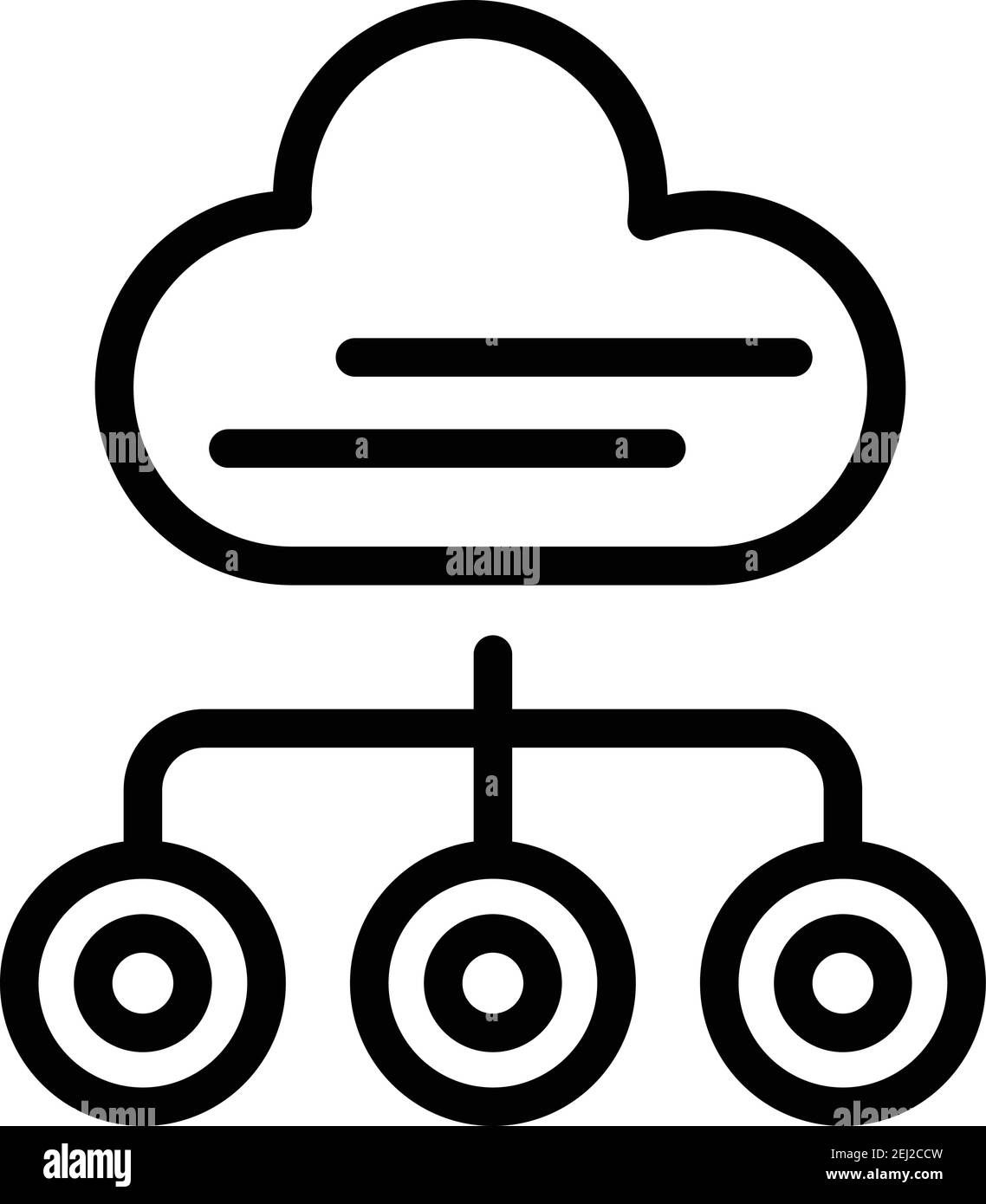 Cloud marketing solution icon. Outline cloud marketing solution vector ...