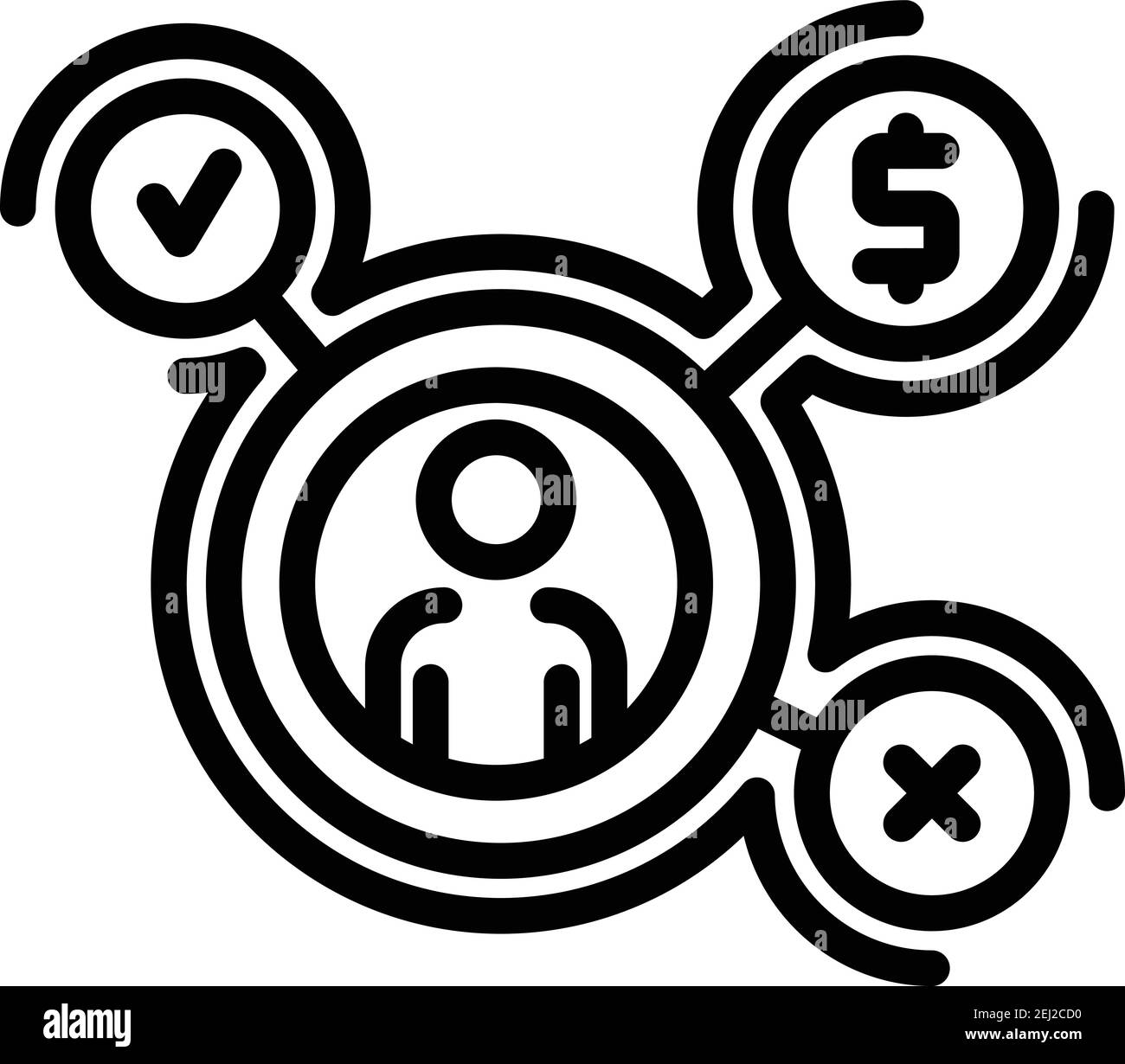 Customer Segmentation Icon Outline Customer Segmentation Vector Icon