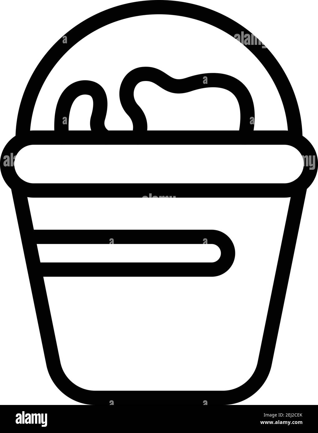 Bucket dairy product icon. Outline bucket dairy product vector icon for ...