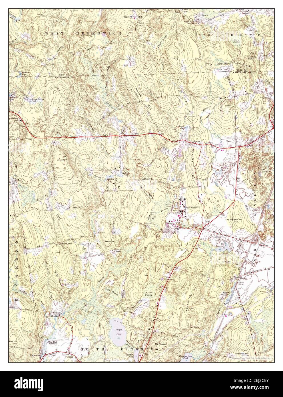 Slocum, Rhode Island, map 1955, 1:24000, United States of America by ...