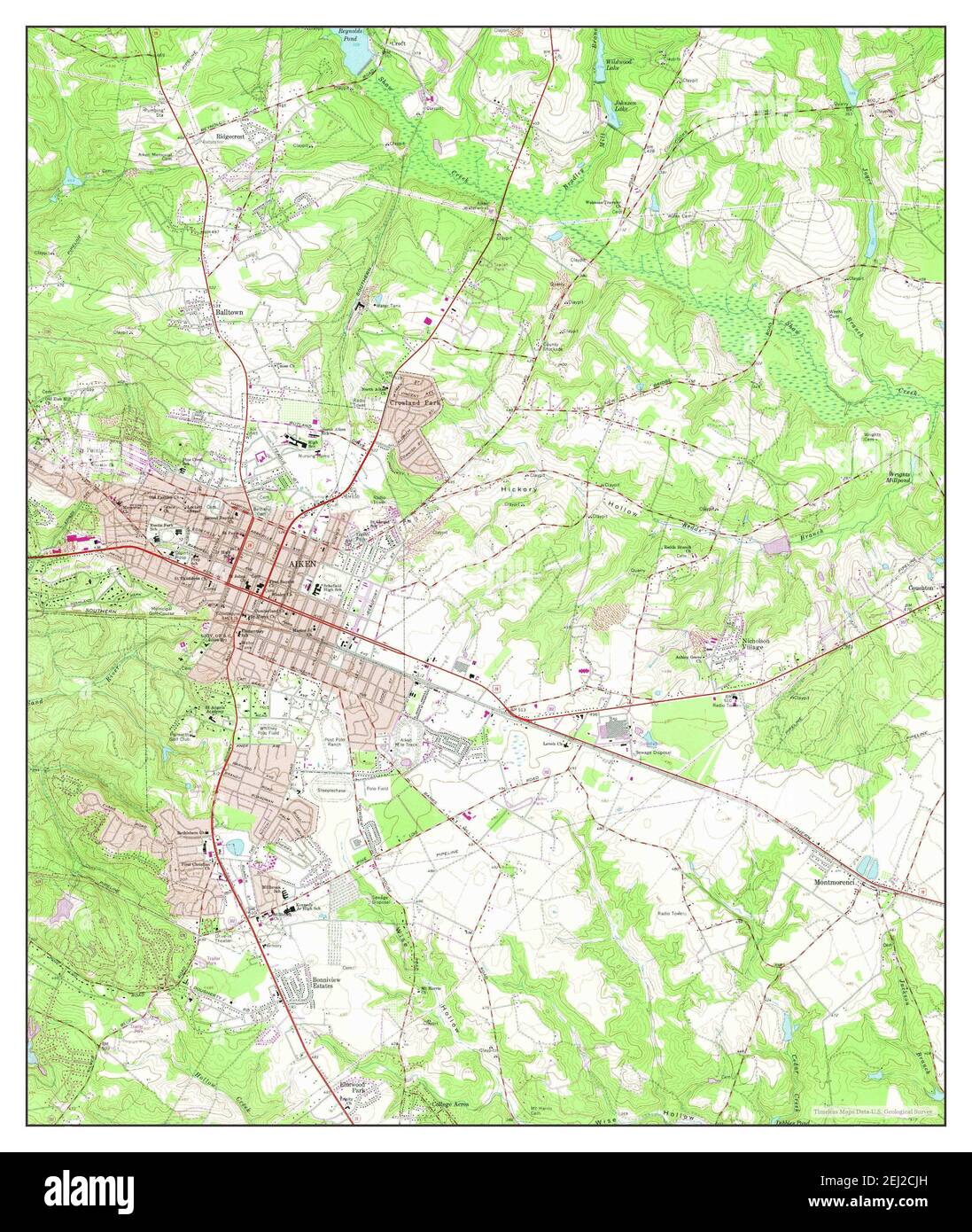 Aiken map hi-res stock photography and images - Alamy