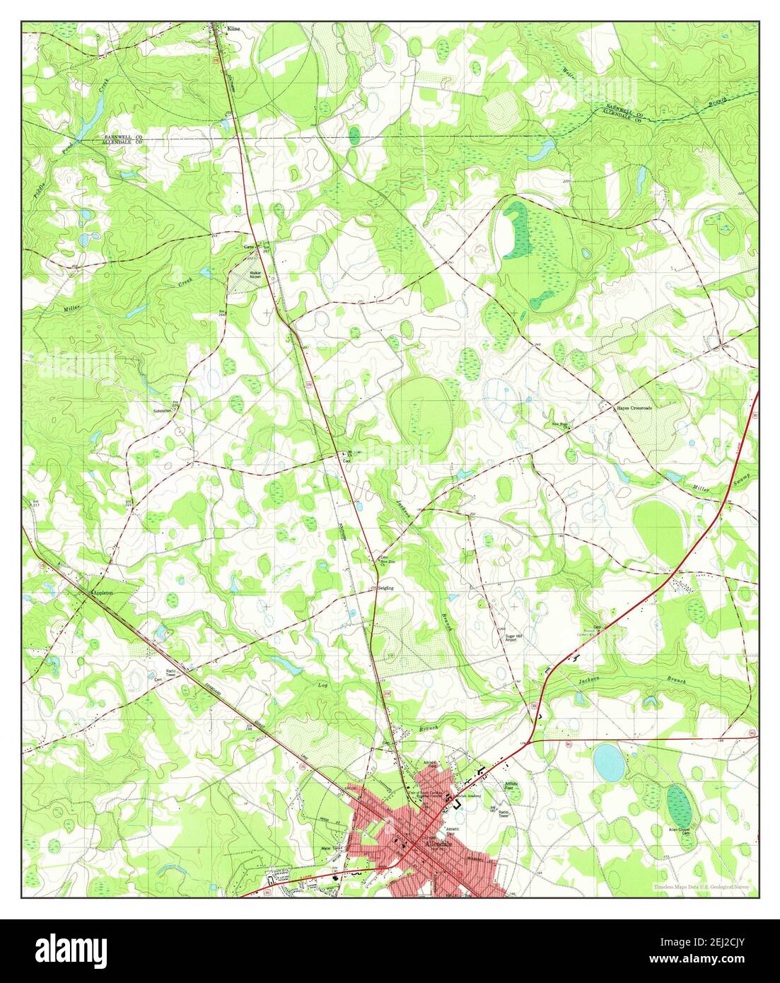Allendale, South Carolina, map 1979, 1:24000, United States of America ...