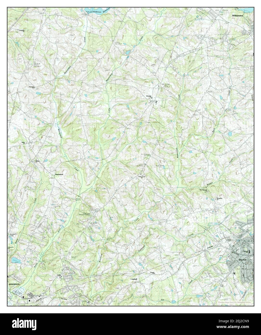 Map of south carolina belton hi-res stock photography and images - Alamy