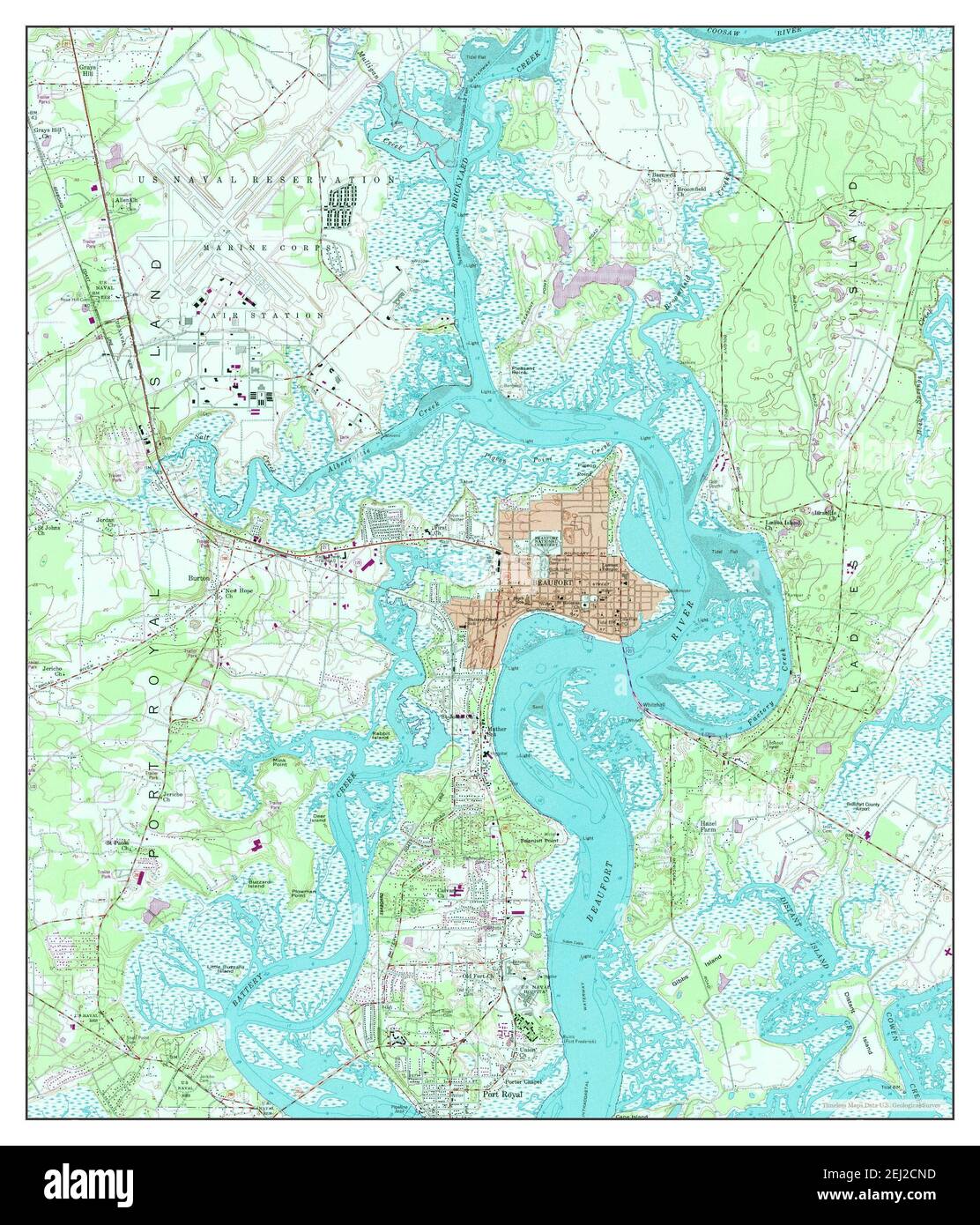 Beaufort south carolina map hi-res stock photography and images - Alamy