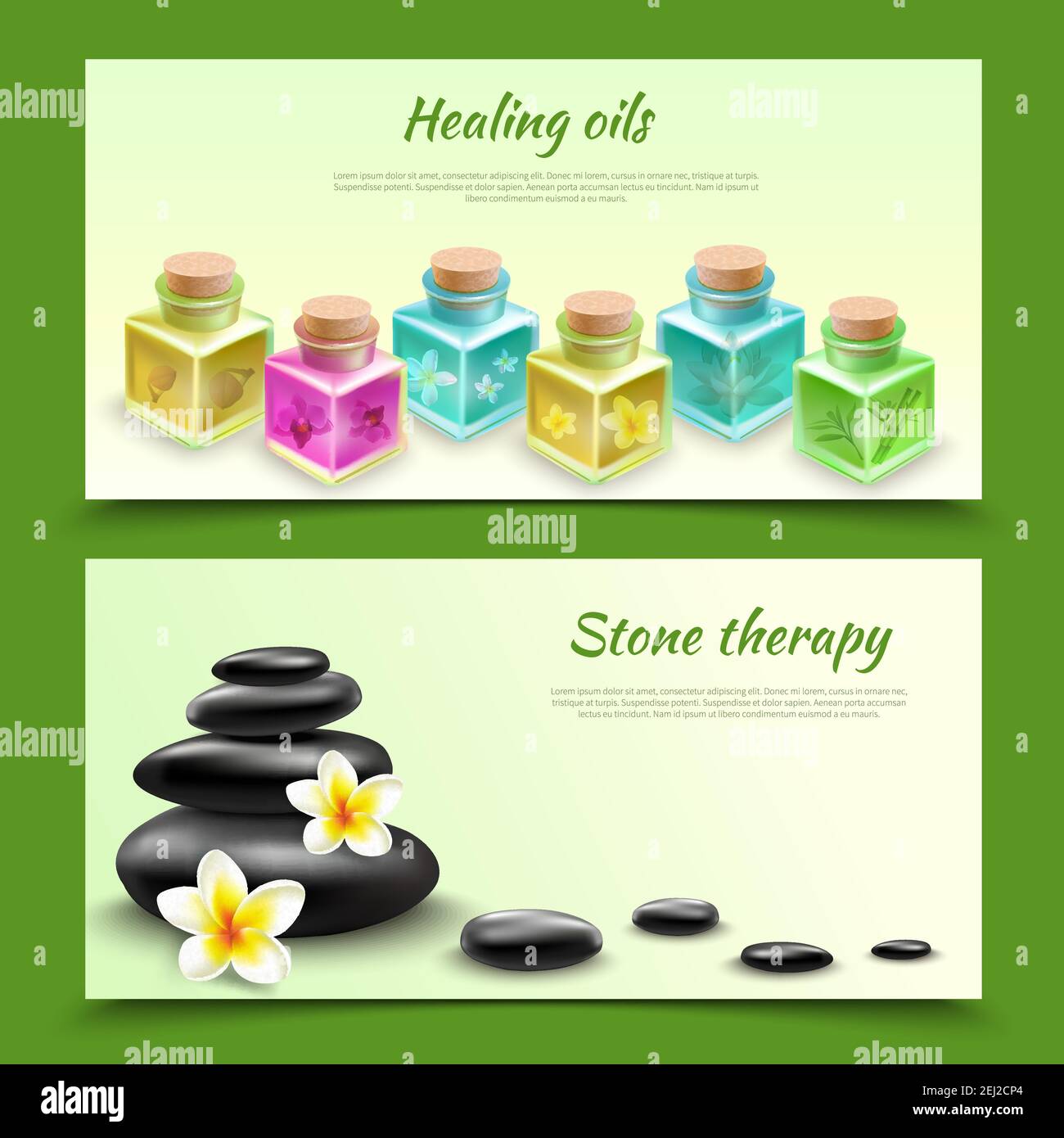 Woman beauty massage horizontal Stock Vector Images - Alamy