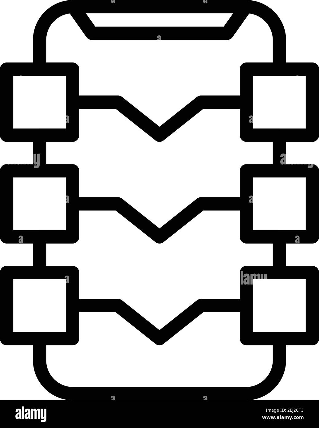 Online Market Segmentation Icon Outline Online Market Segmentation Vector Icon For Web Design