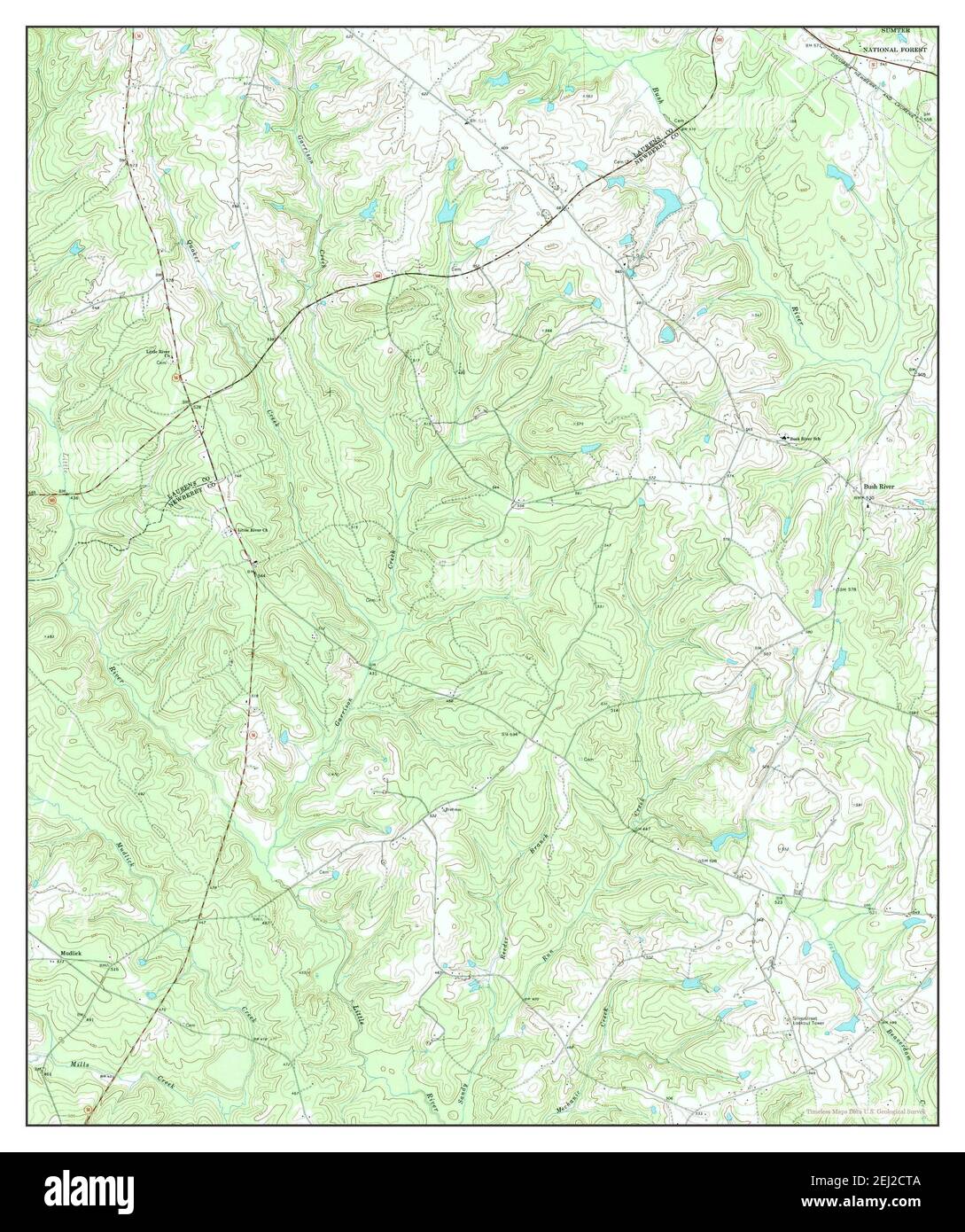 Bush River, South Carolina, map 1970, 1:24000, United States of America ...