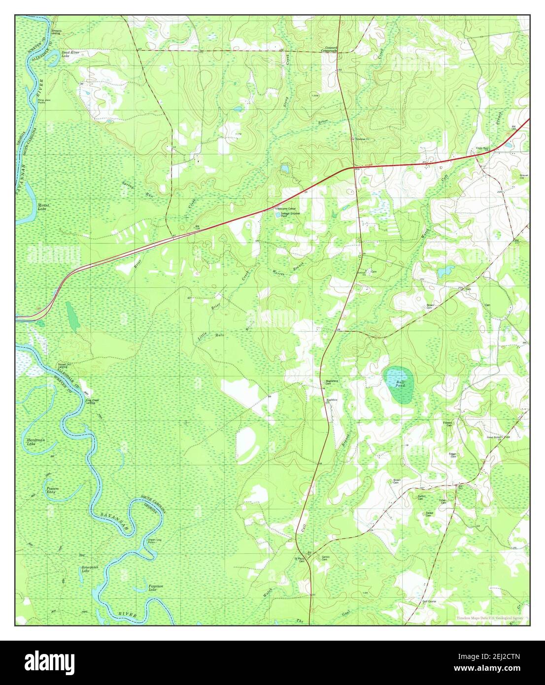 Bull Pond, South Carolina, map 1978, 1:24000, United States of America ...