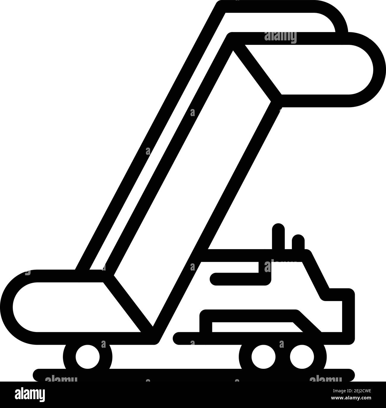 Boarding stairs icon. Outline boarding stairs vector icon for web ...