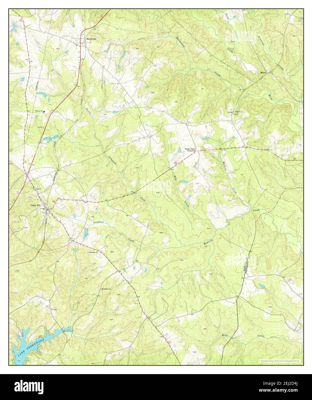 Cross Hill, South Carolina, map 1970, 1:24000, United States of America ...