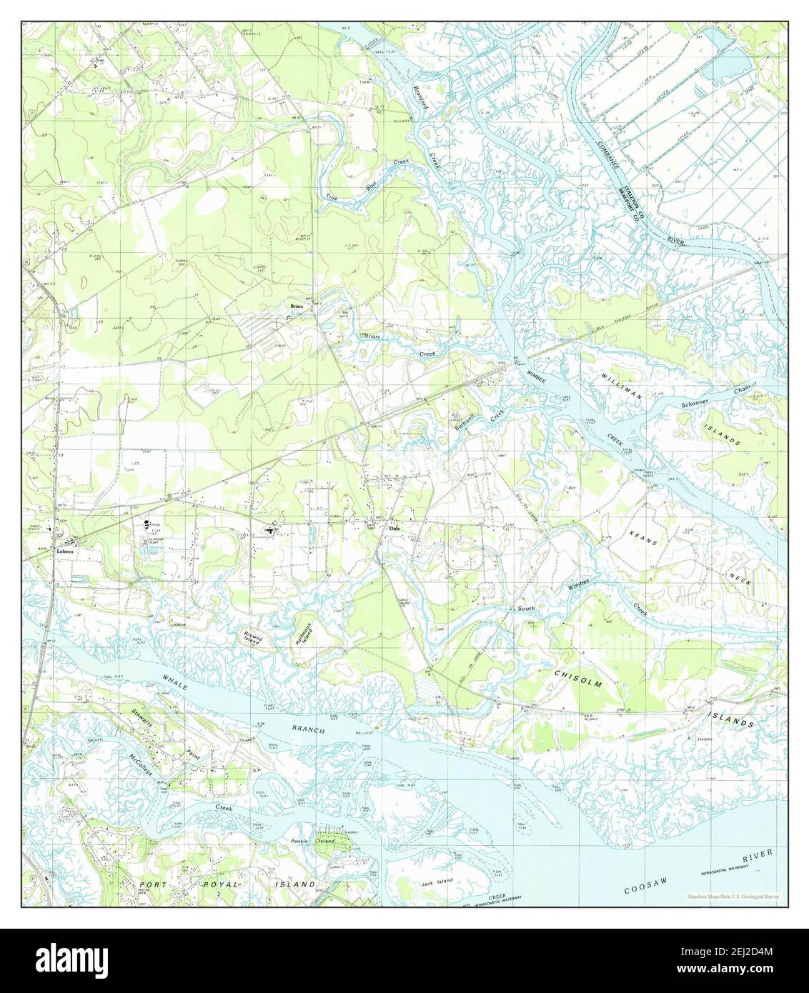 Dale, South Carolina, map 1988, 1:24000, United States of America by ...