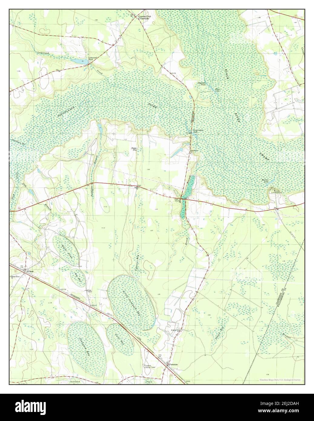 Foreston, South Carolina, map 1979, 1:24000, United States of America ...