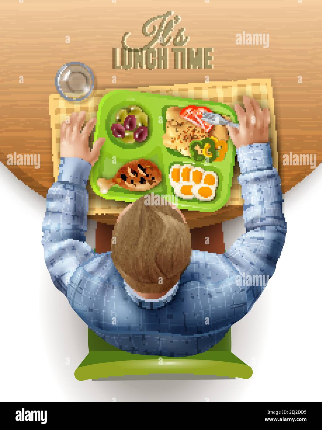 Man eating fried egg Stock Vector Images - Alamy