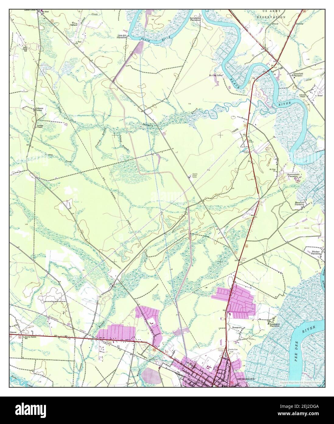 Georgetown North, South Carolina, map 1943, 1:24000, United States of ...