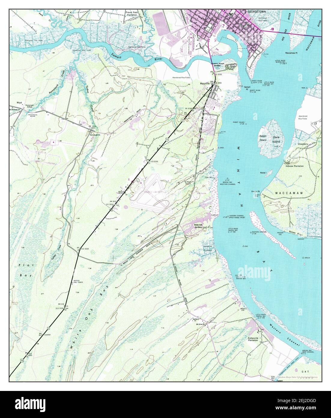 Old map of georgetown Cut Out Stock Images & Pictures - Alamy